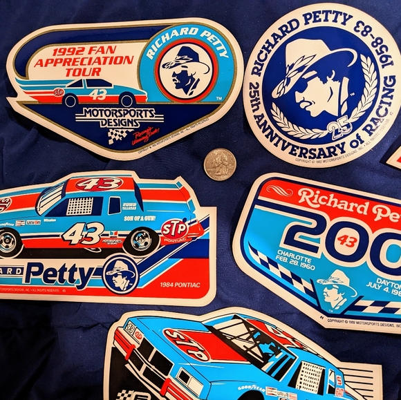 Other | Richard Petty Vintage Decal Set Stickers Racing Nascar Fans ...